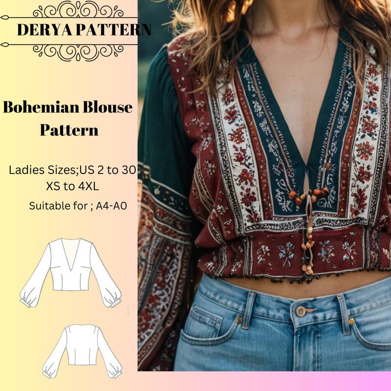 Blouse Sewing Pattern - Etsy