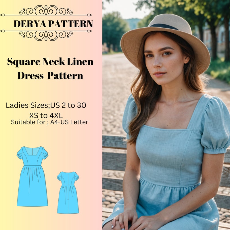 Square Neck Pattern - Etsy