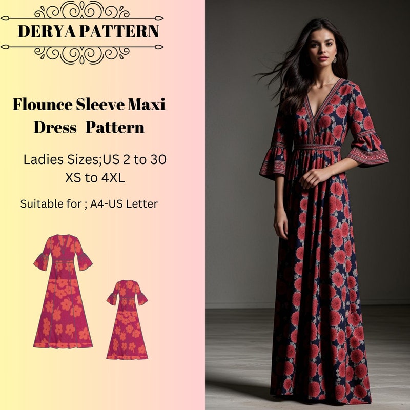 Dress With Flounce - Etsy