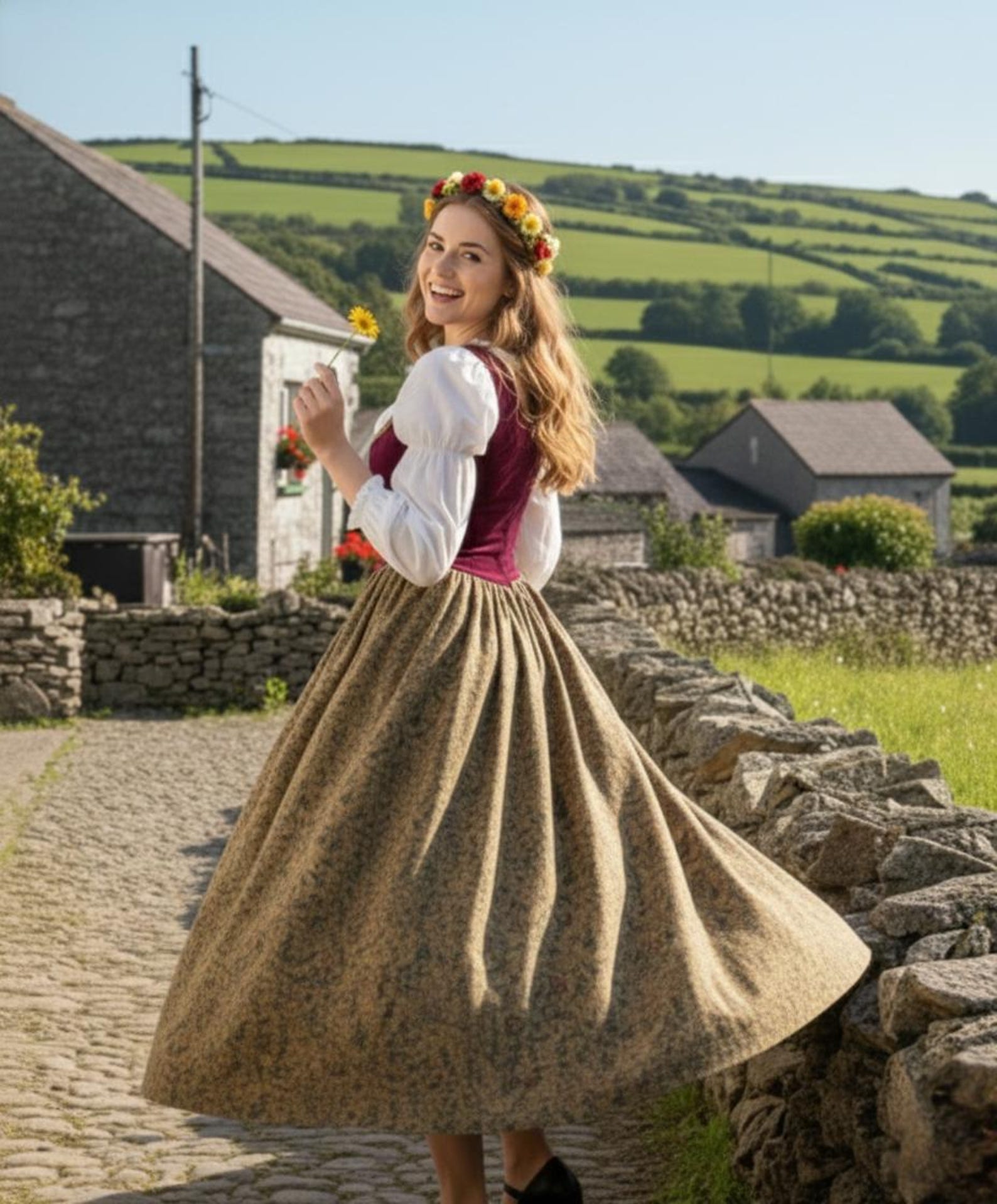Dirndl Dress Sewing Pattern,renaissance,medieval, Fairy Costume Size ...