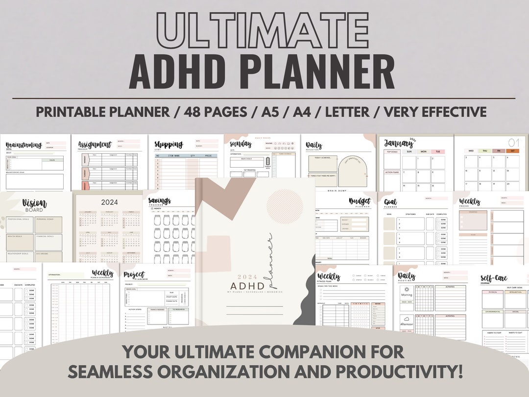 ADHD Planner Printable Made by an Adhder Productivity Planner ADHD ...