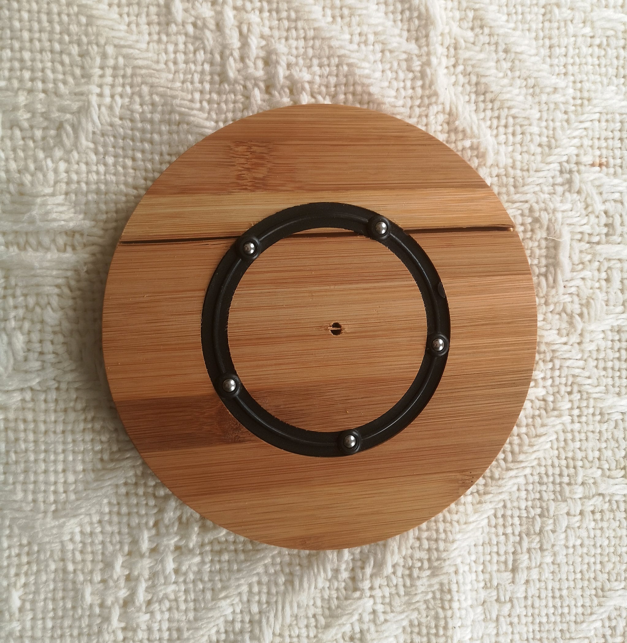 Large Wooden Dish, Section Snack Wooden Plate, Rotating Serving Board ...