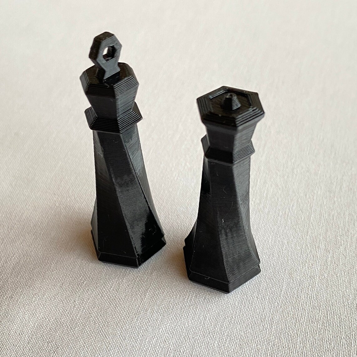 Hexagonal Desing Chess King & Queen Pieces, 2pcs Set, 3dprinted Chess ...