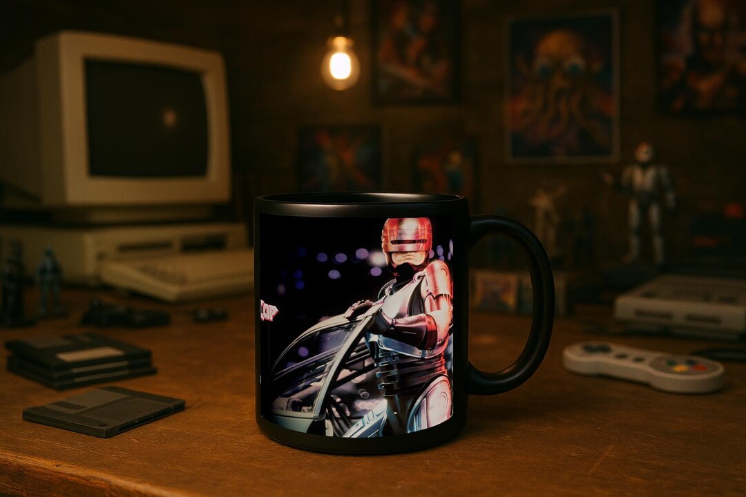 Robocop Black Mug, Sci-fi Coffee Cup, Movie Lover Gift, Geeky Tea Mug ...