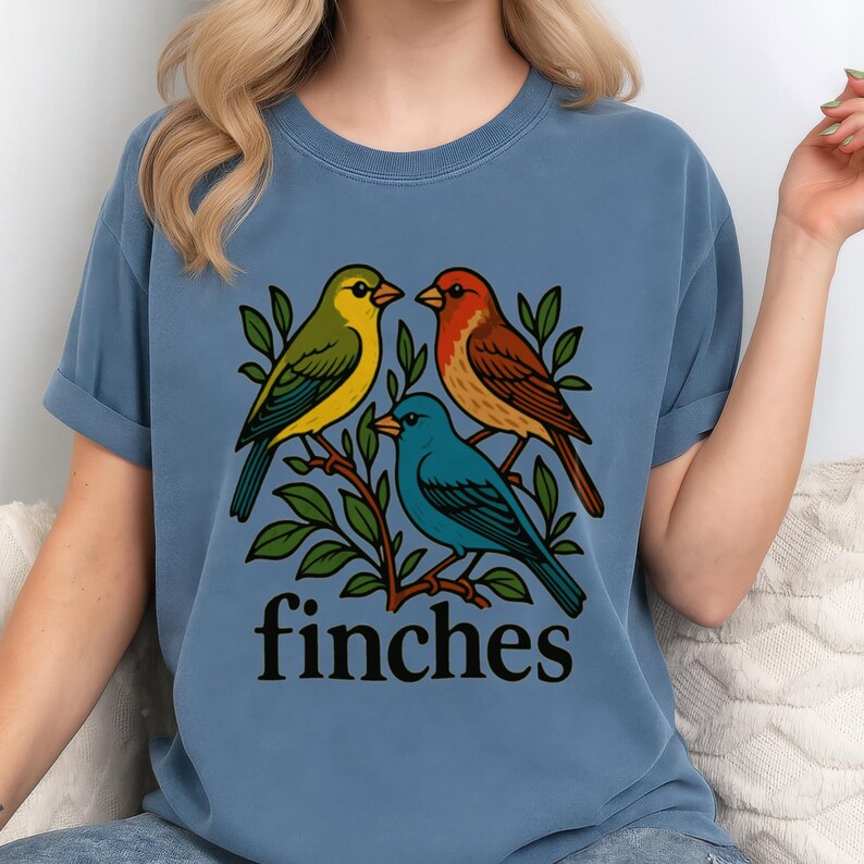 Finches Birdwatching Shirt | Vintage Meme Birding Tee - Etsy