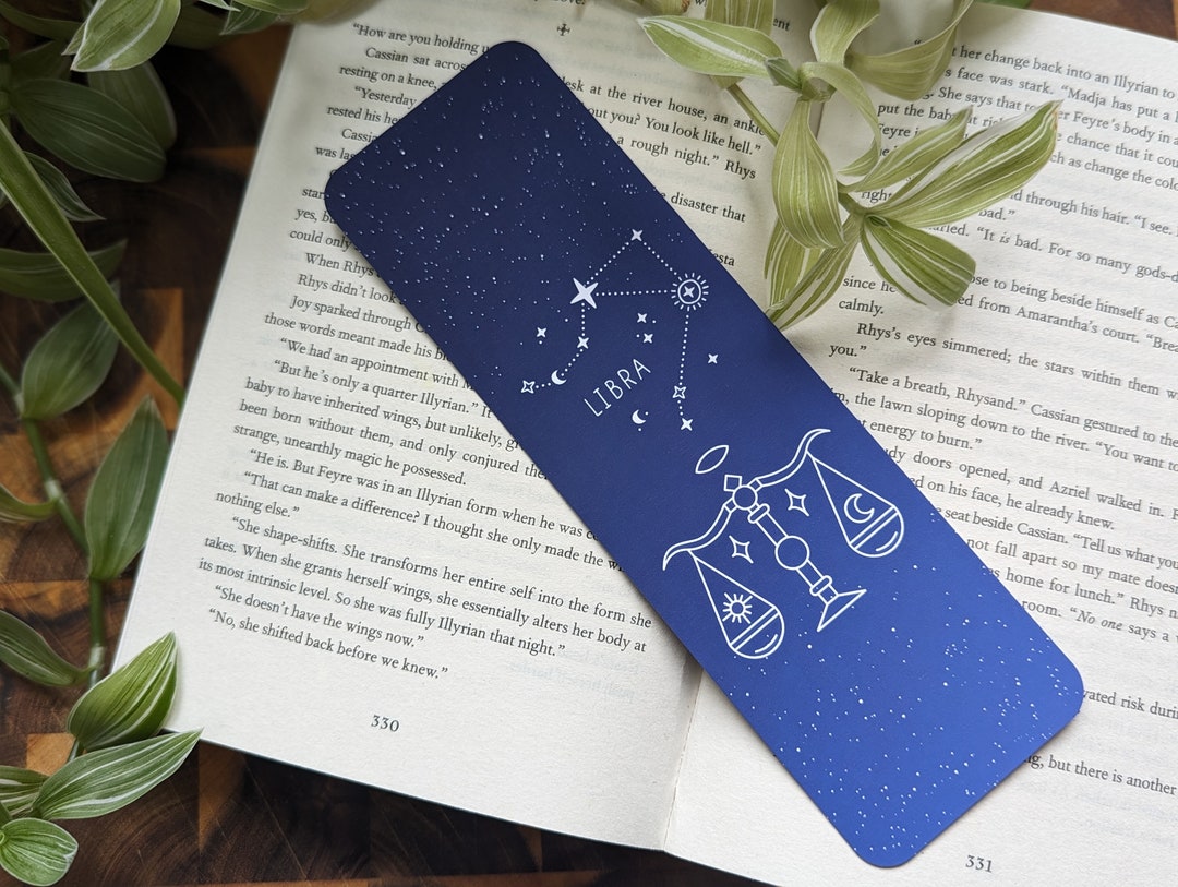 Libra Star Sign, Zodiac Symbol Handmade Bookmark. Perfect Gift for ...
