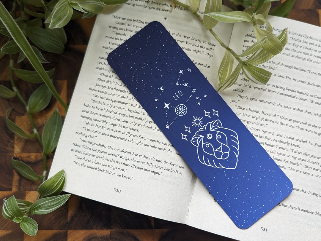 Leo Star Sign, Zodiac Symbol Handmade Bookmark. Perfect Gift for ...