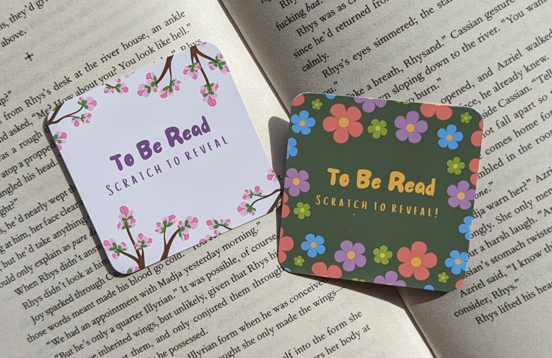 To Be Read 'TBR' Scratch to Reveal Cards, Cute Spring Flowers & Blossom ...