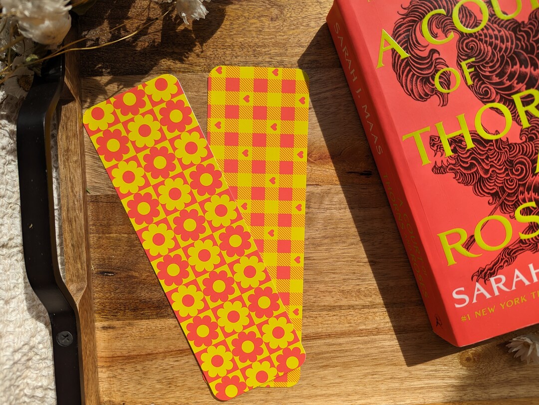 ACOTAR Inspired Colourful Handmade Bookmarks, Cute Retro Style Patterns ...