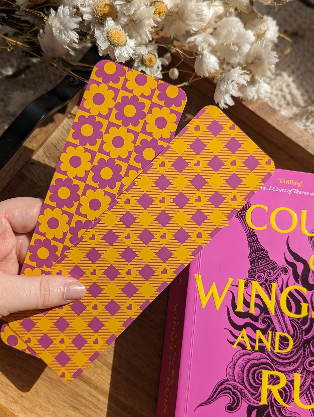 ACOWAR Inspired Colourful Handmade Bookmarks, Cute Retro Style Patterns ...