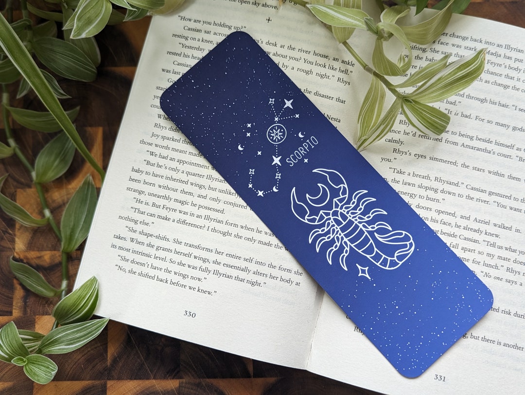 Scorpio Star Sign, Zodiac Symbol Handmade Bookmark. Perfect Gift for ...