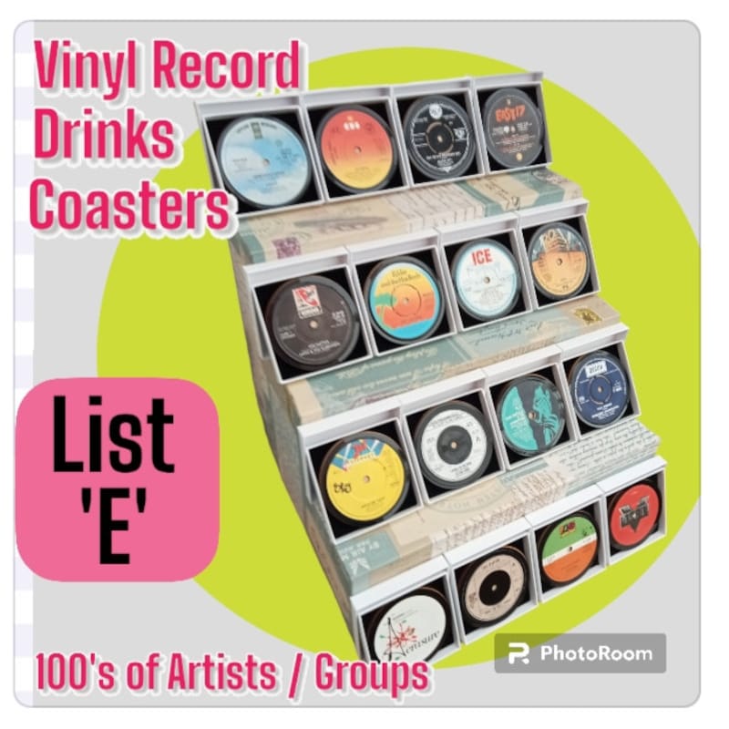 Vinyl Coasters - Etsy