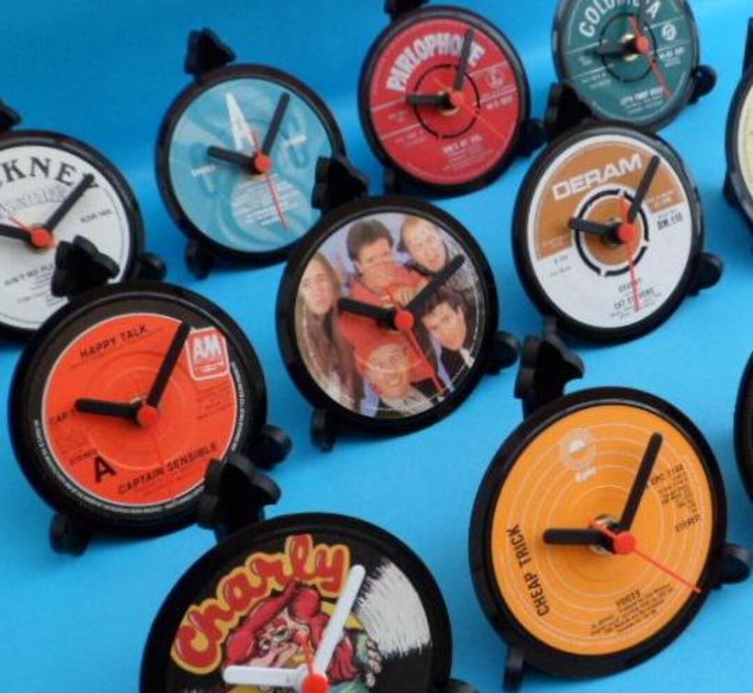 List C2 - 4" Vinyl Record Upcycled DESK CLOCKS All Recycled Records ...