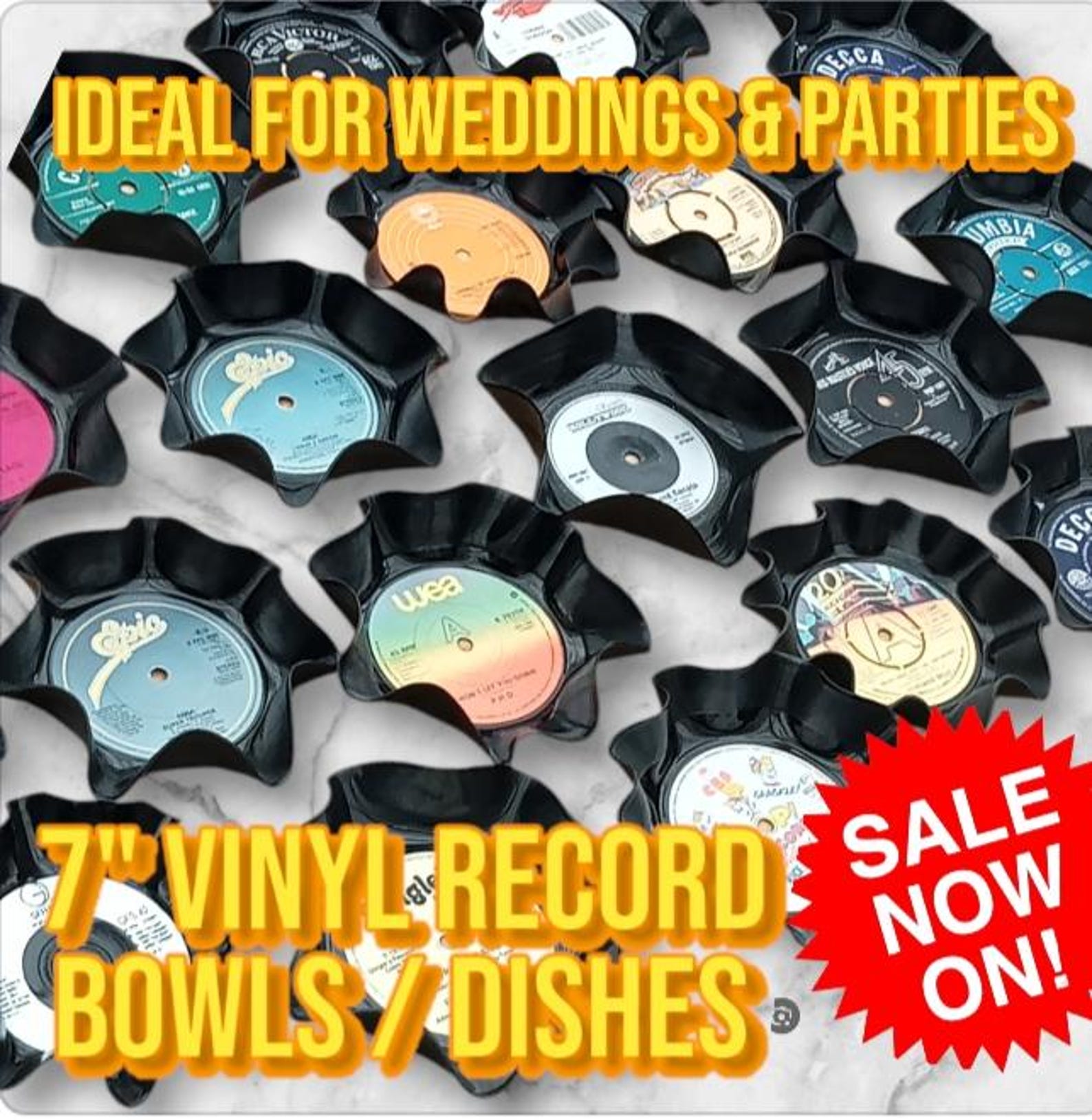Vinyl Record Upcycled Handmade BOWLS / DISHES Perfect for Gifts ...
