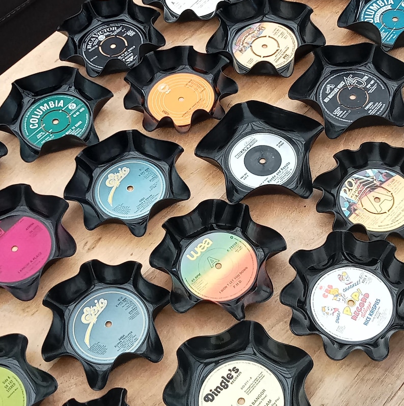 12" Vinyl Record Upcycled Handmade BOWLS / DISHES Perfect for Gifts ...