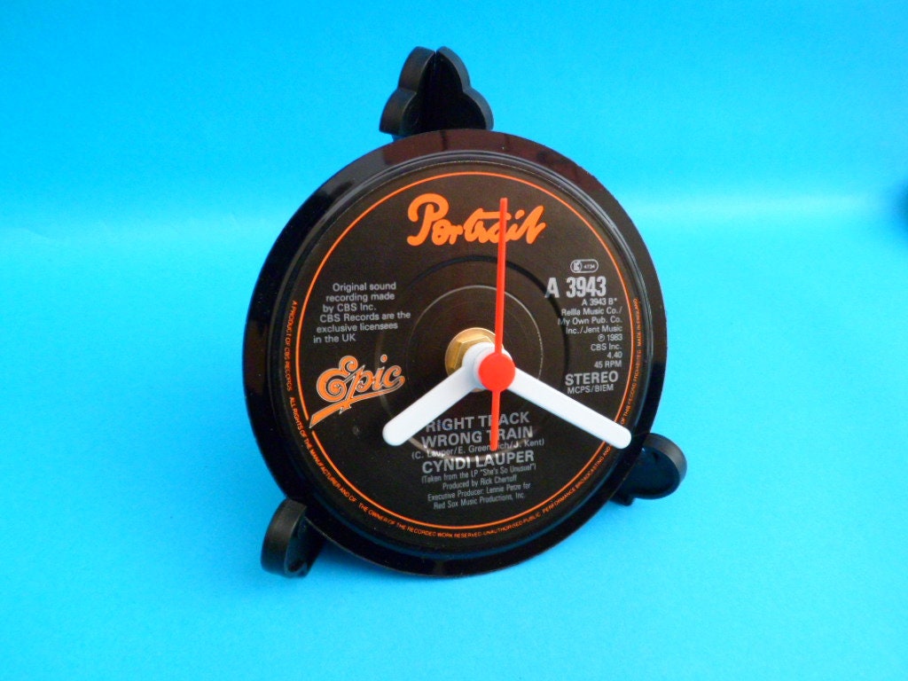 List C2 - 4" Vinyl Record Upcycled DESK CLOCKS All Recycled Records ...