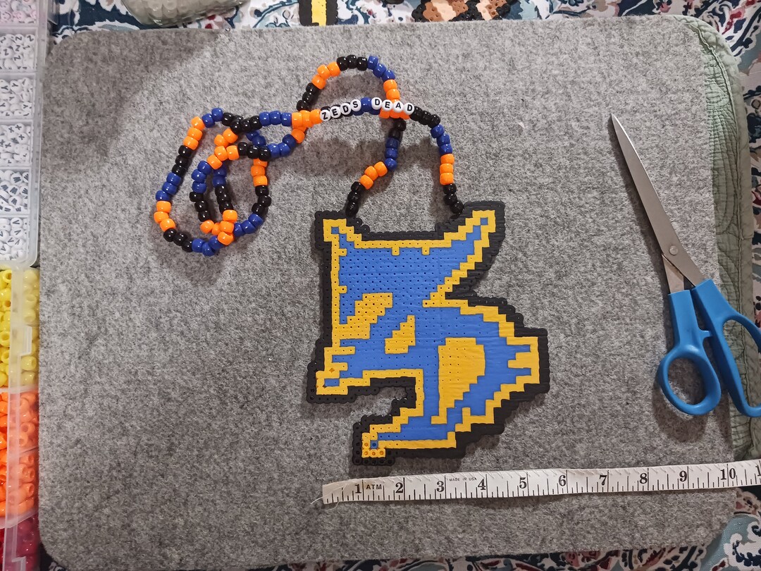 Blue and Orange Zeds Dead Perler - Etsy
