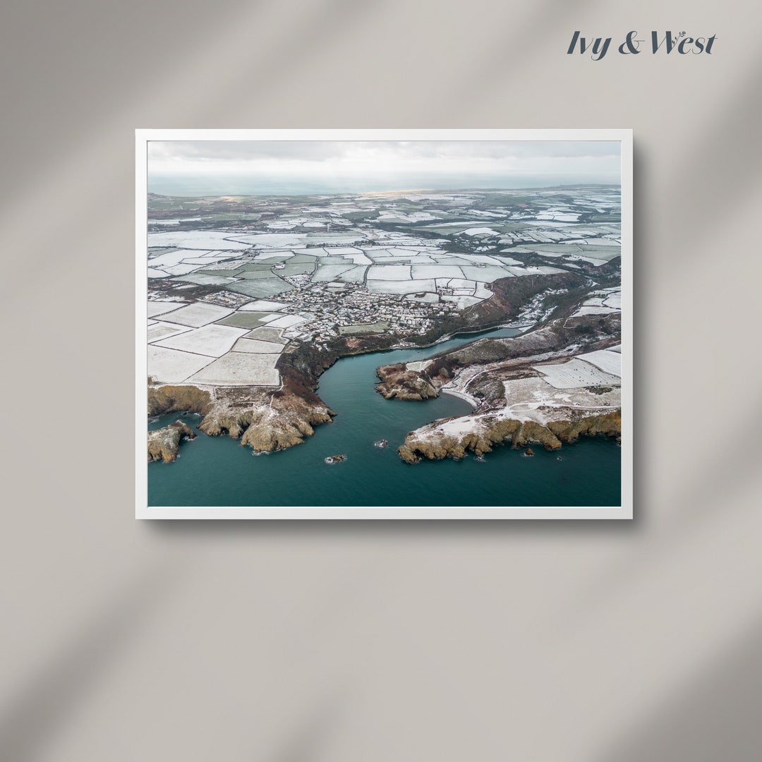 Winter Serenity: Solva Harbour in Snow, Pembrokeshire Coastal Beauty ...