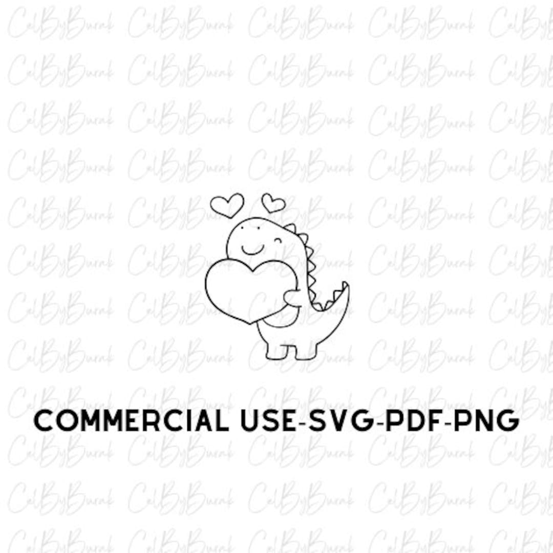 Dino Heart Svg, Eps Dino Heart Png Dino Heart Svg, Printable File Svg ...