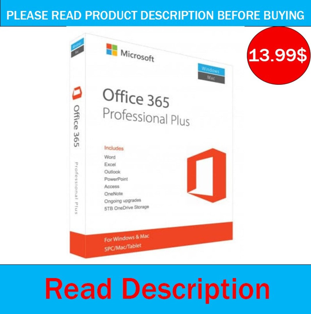 Microsoft Office 365 Professional Plus Digital Download for Windows and ...