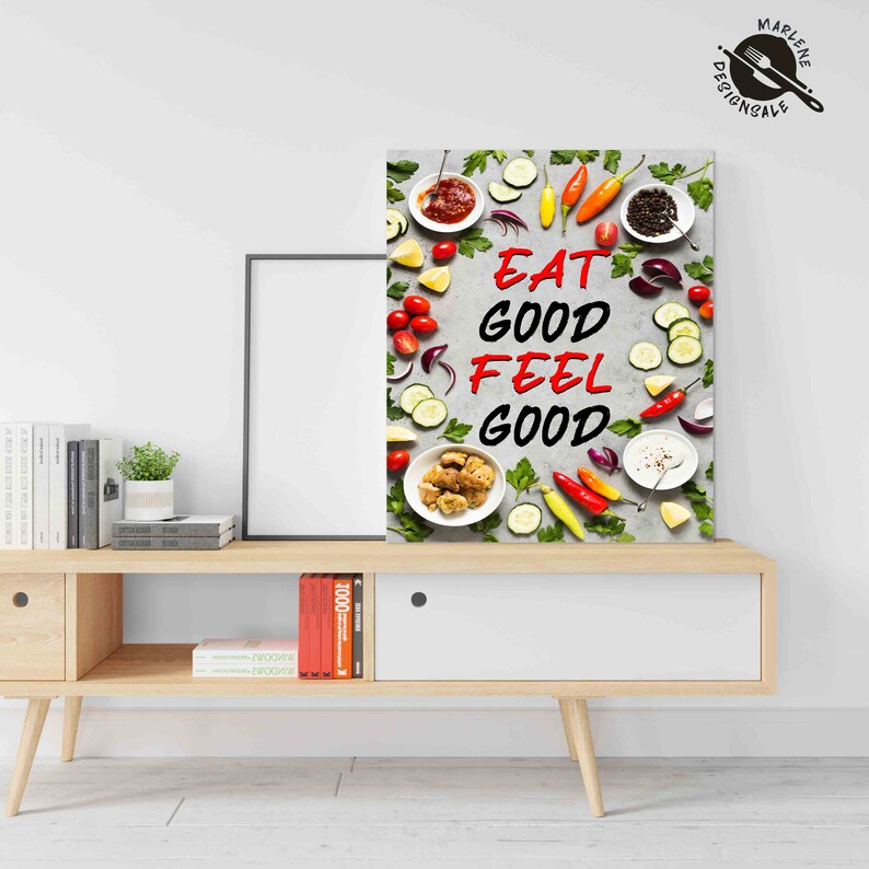 Eat Good Feel Good Gym Poster, Motivational Quotes, Gym Print, Inspıred ...