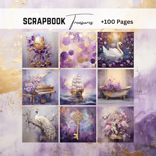 Gold Scrapbook Paper - Etsy