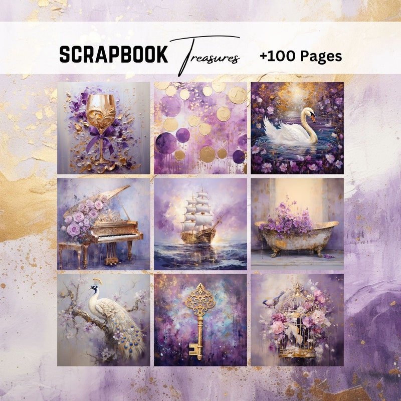 Gold Scrapbook Paper - Etsy