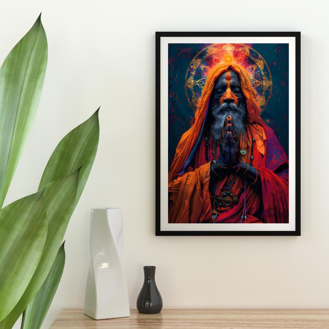 Monk Poster - Monk Meditation Poster - Buddhist Monk Poster - Spiritual ...