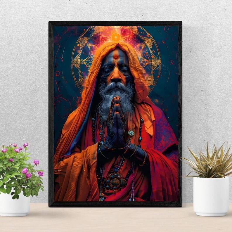 Monk Poster - Monk Meditation Poster - Buddhist Monk Poster - Spiritual ...