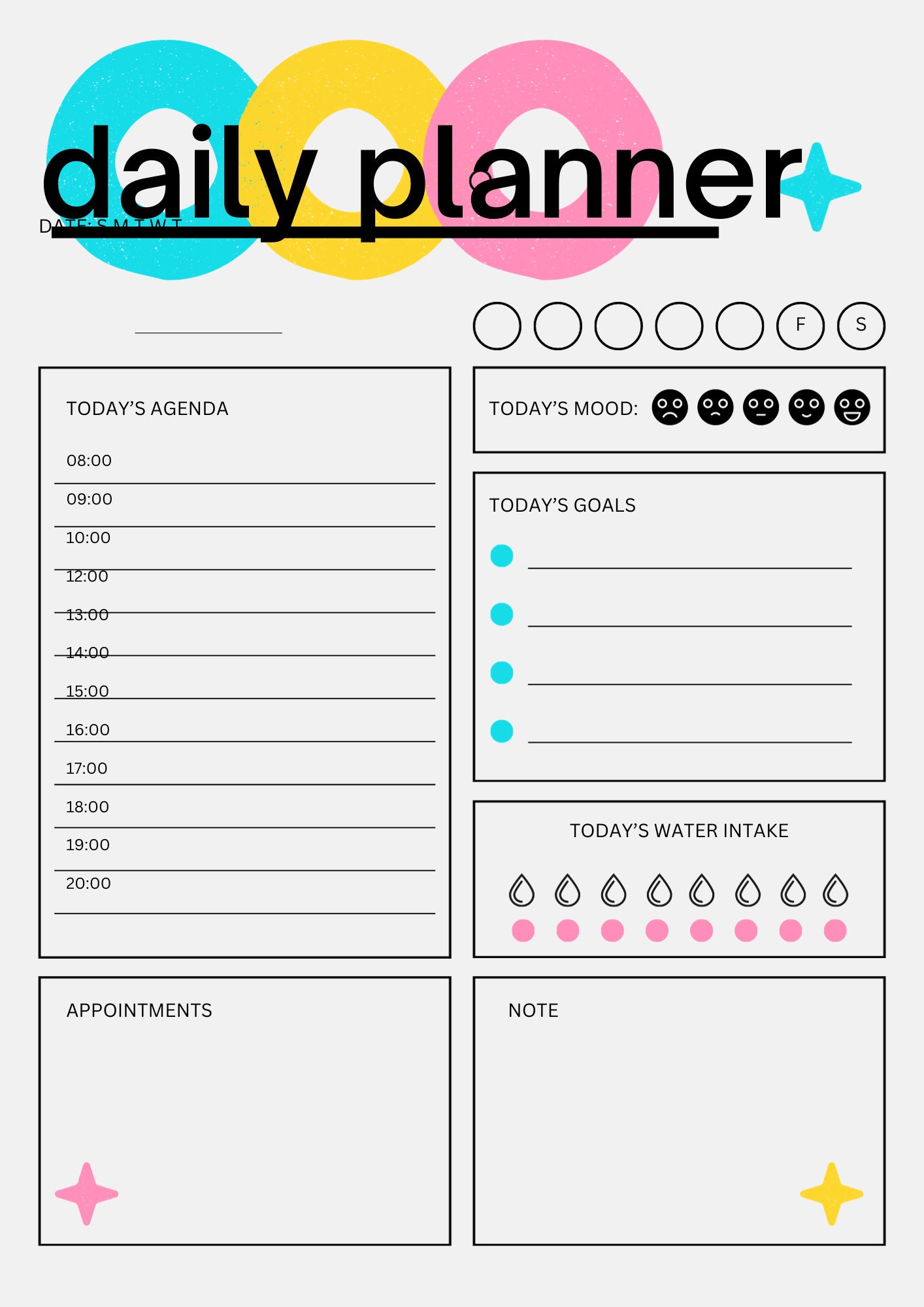 Printable Planner, Personal Planner Bundle, Daily Weekly Monthly ...