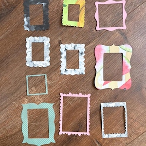 Junk Journal Frame Cut Outs, Scrapbook Photo Frame Paper Border for ...
