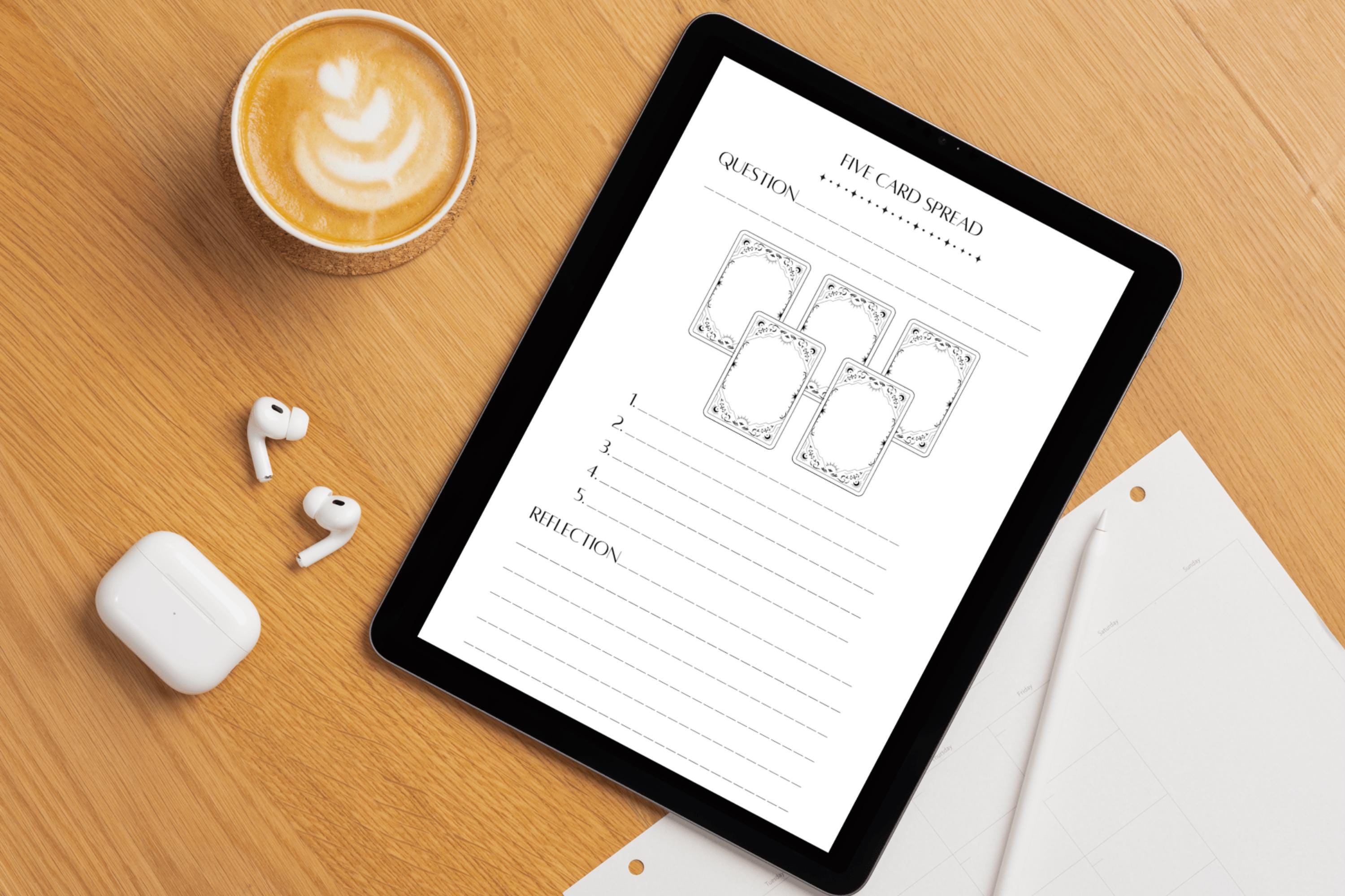 Printable Tarot Spread Journal A5 Pages - Downloadable PDF Daily Tarot ...