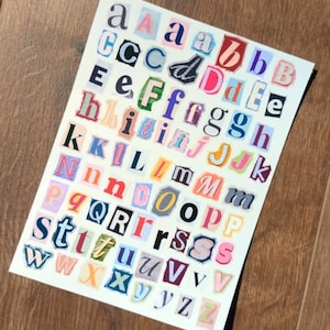 Ransom Note Alphabet Stickers: Magazine Cut Out Letter Sticker Sheet ...