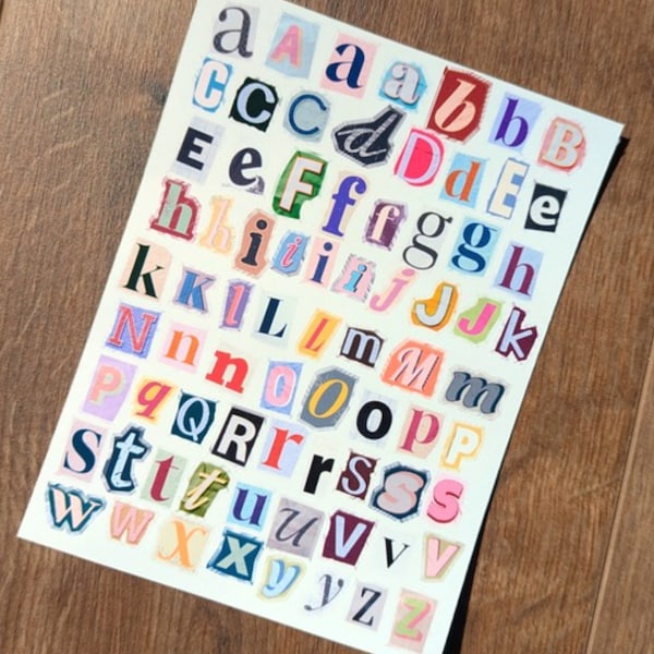 Letter Stickers - Etsy