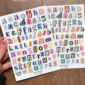 Ransom Note Alphabet Stickers: Magazine Cut Out Letter Sticker Sheet ...