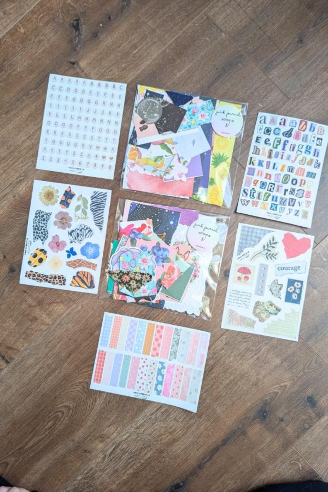 Scrapbook Set With Letter Stickers, Sticker Sheets, Washi Tape and ...