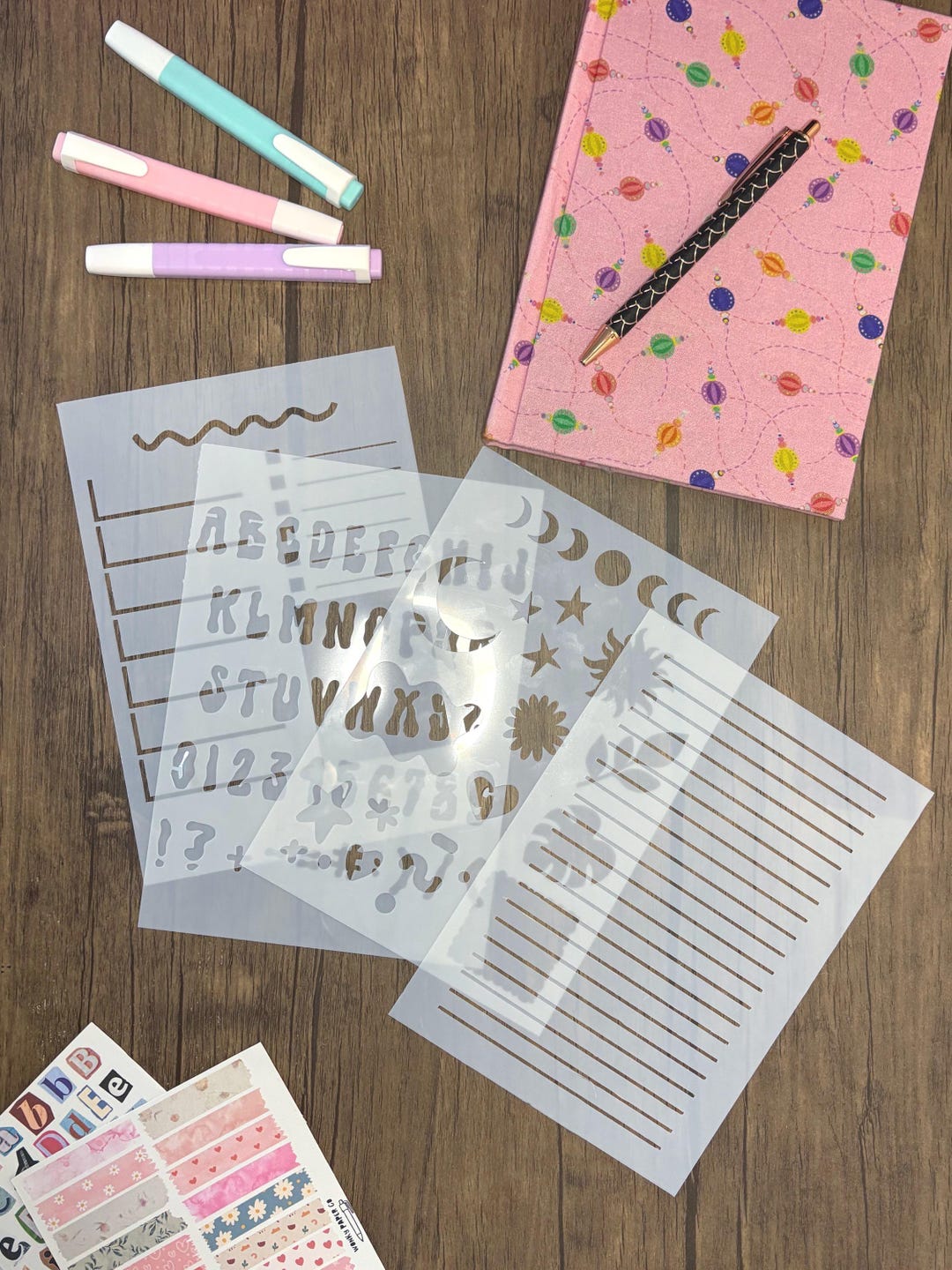 A5 Bullet Journal Stencils - Weekly Planner to Do List Bujo Stencil ...