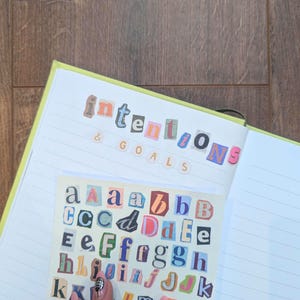 Ransom Note Alphabet Stickers: Magazine Cut Out Letter Sticker Sheet ...