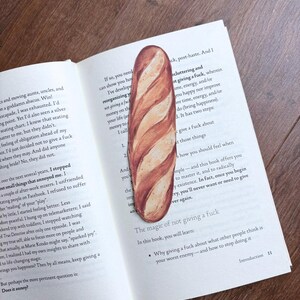 Handmade Baguette Bookmark - Double Sided Carb Lover Book Mark Bread ...