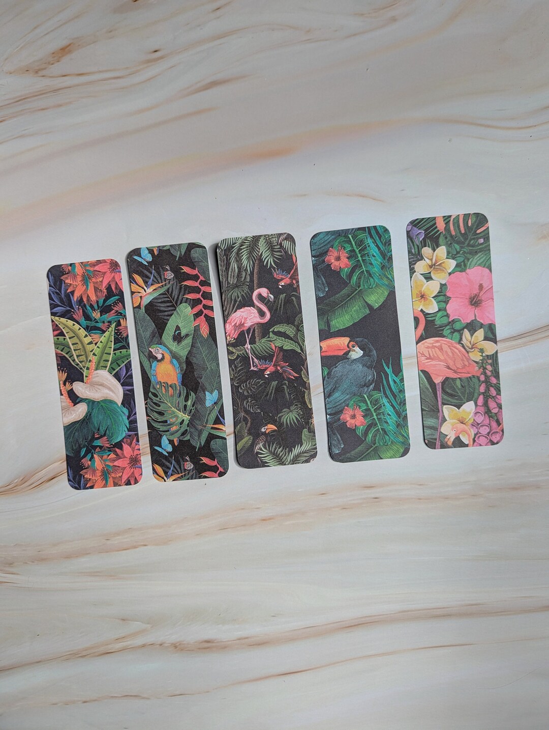 Handmade Jungle Print Bookmarks, Nature Inspired Book Accessories ...