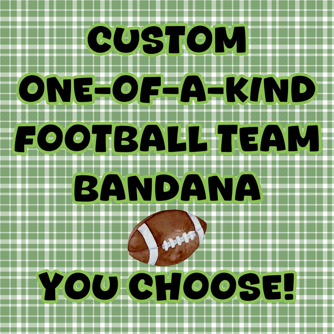 Custom Football Team Pet Bandana. You Pick the Team and Size—scrunchy ...
