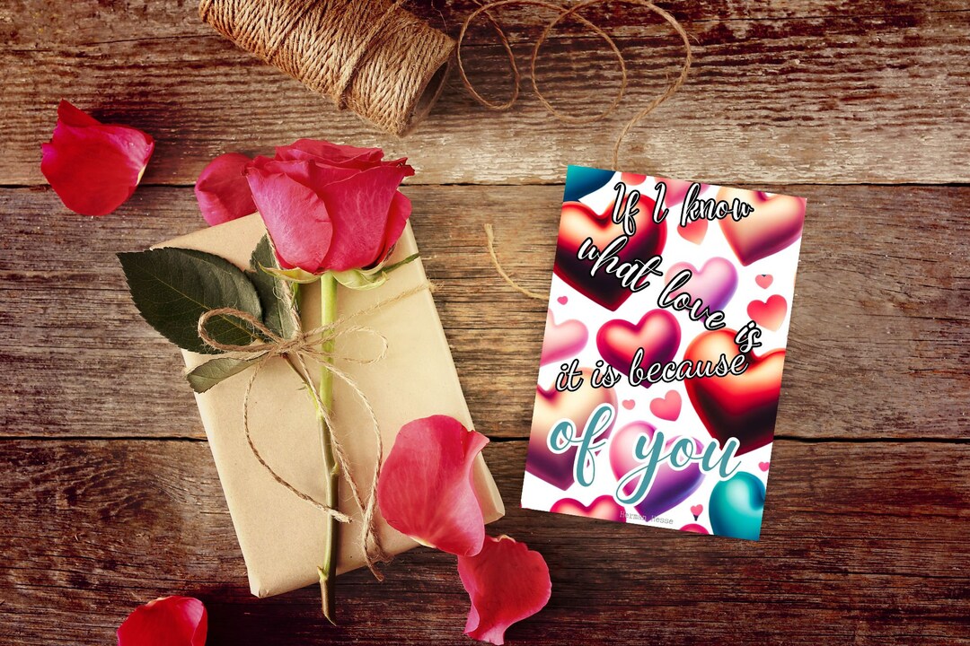 Printable Love Messages Card Love Valentine Family Home Deco Postcard ...