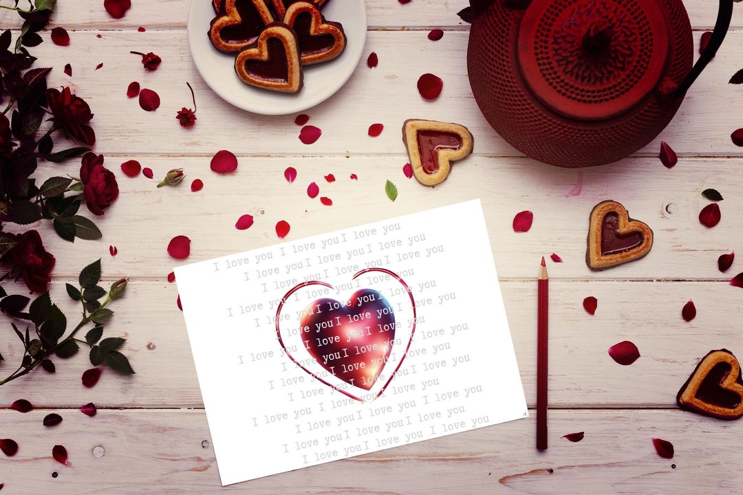 Printable Love Messages Card Love Valentine Family Home Deco Postcard ...