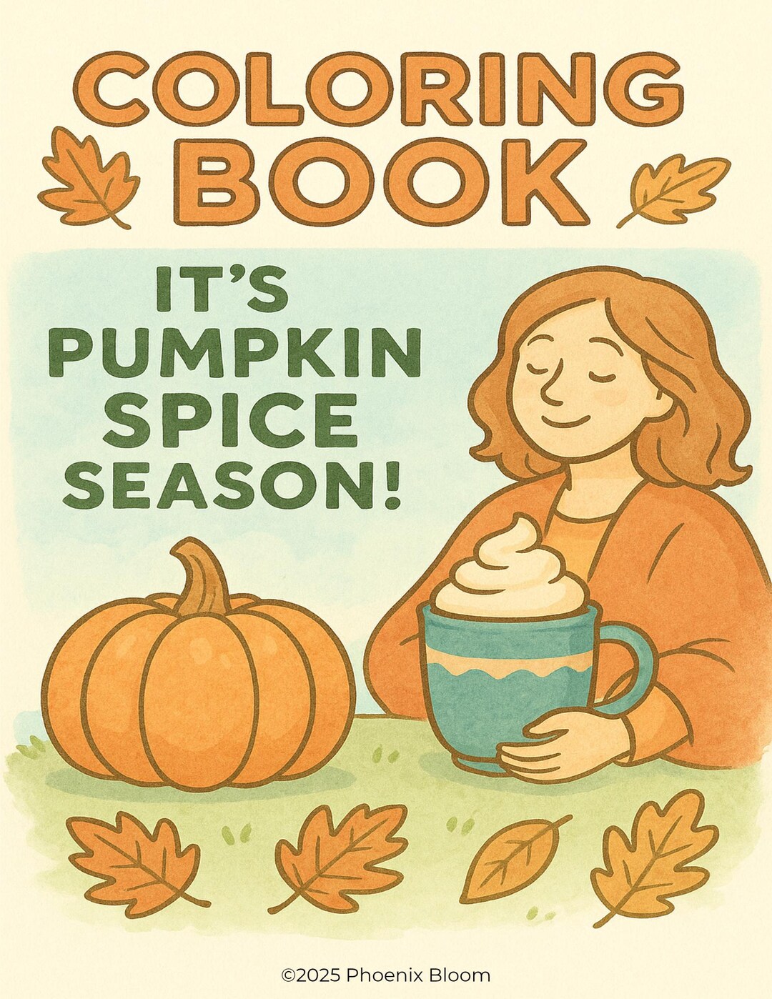Fall Coloring Book – Bold Outlines, Low Vision Friendly, Special Needs ...