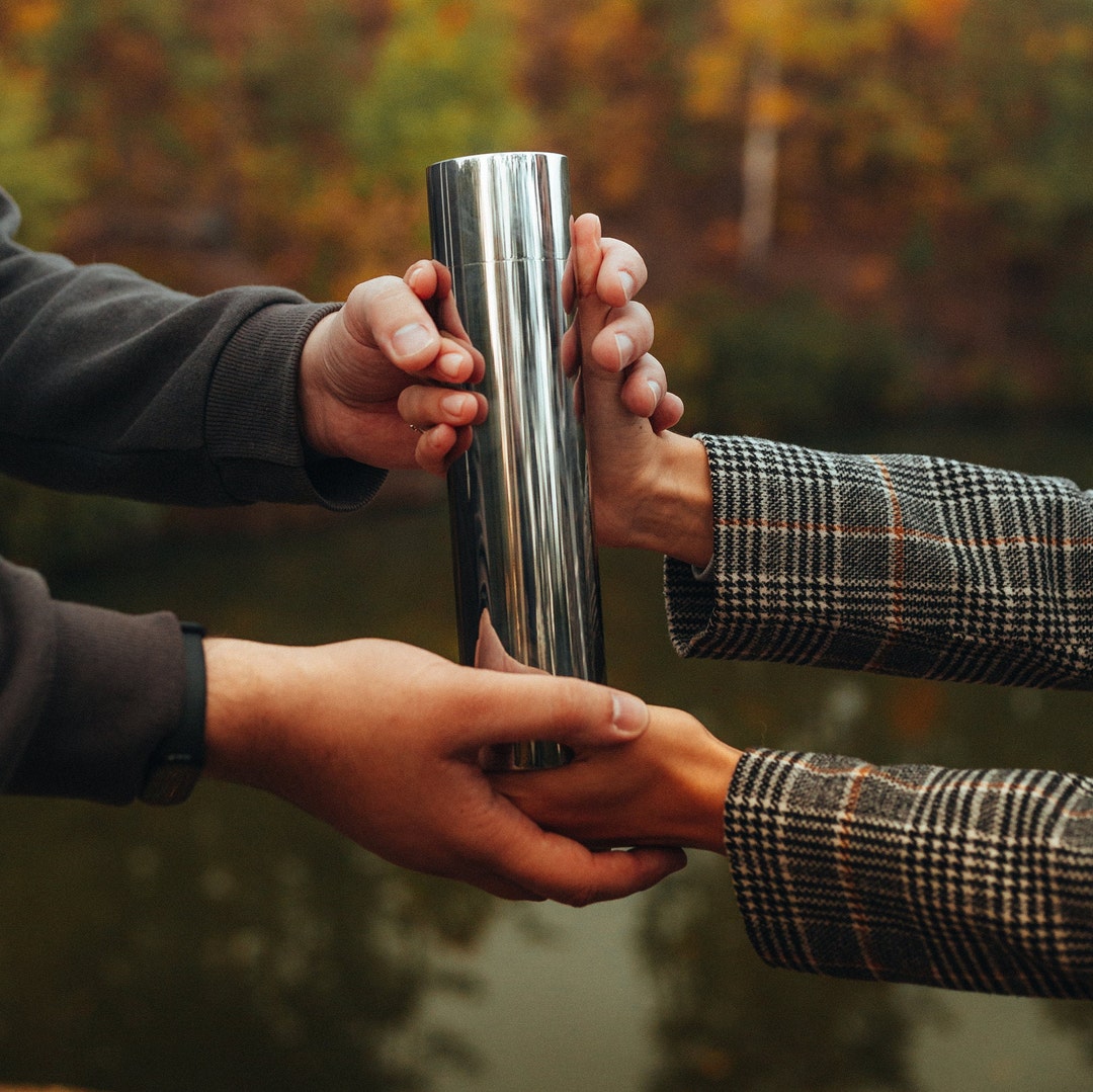 Stainless Steel Time Capsule Compact 25x6 Cm - Etsy
