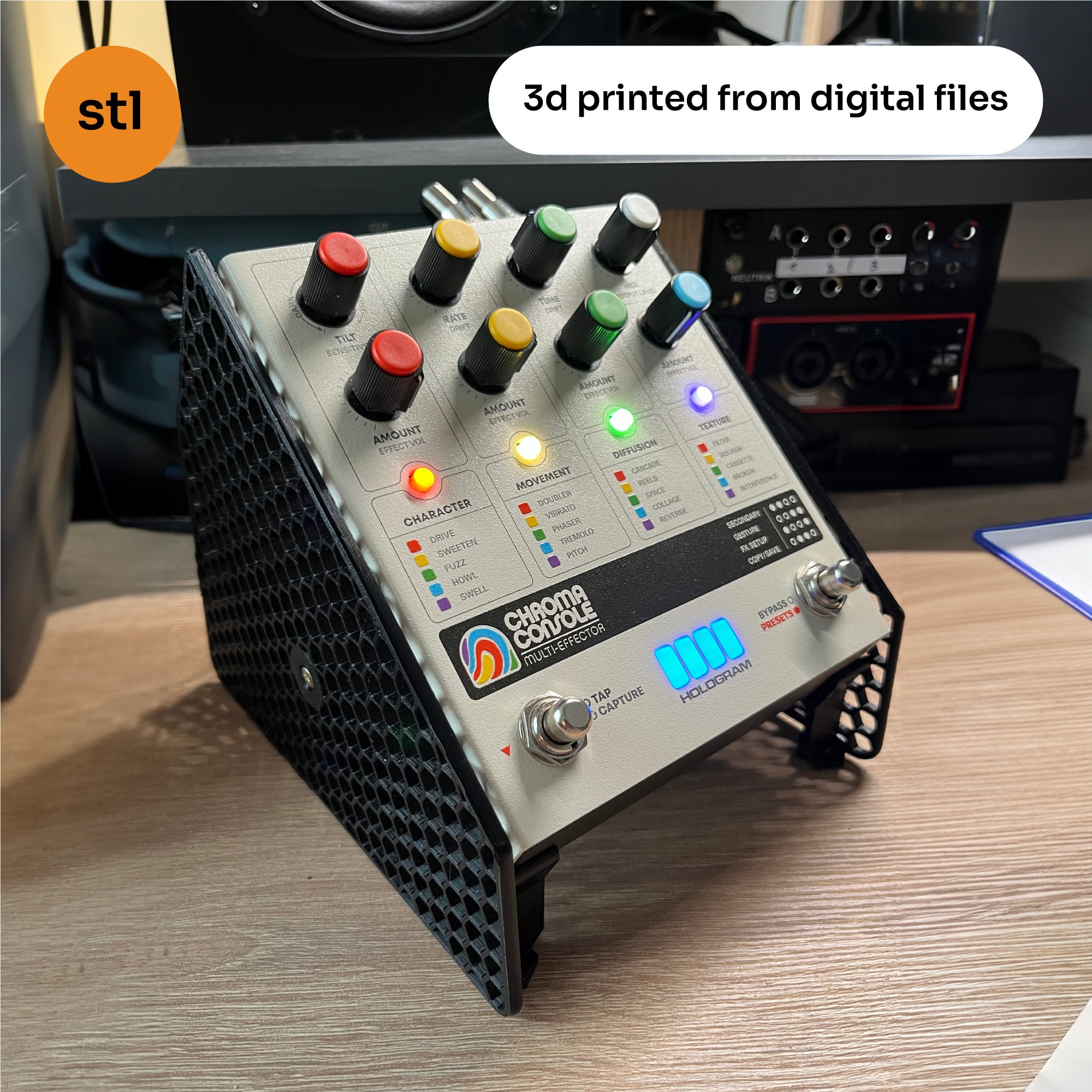 Hologram Chroma Console Stand STL Files | 3D Print (digital Download ...