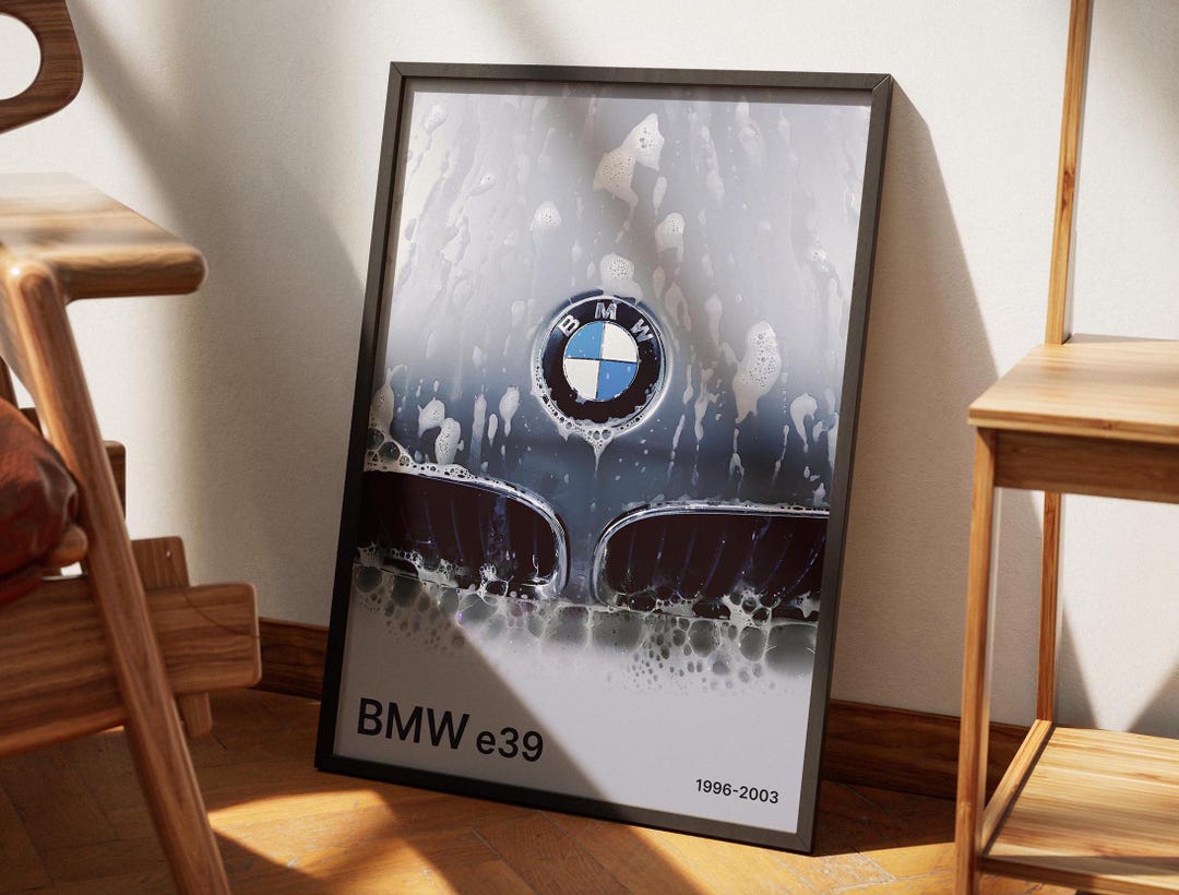 BMW E39 Front Hood Emblem Poster, Luxury Car Art Print (digital ...