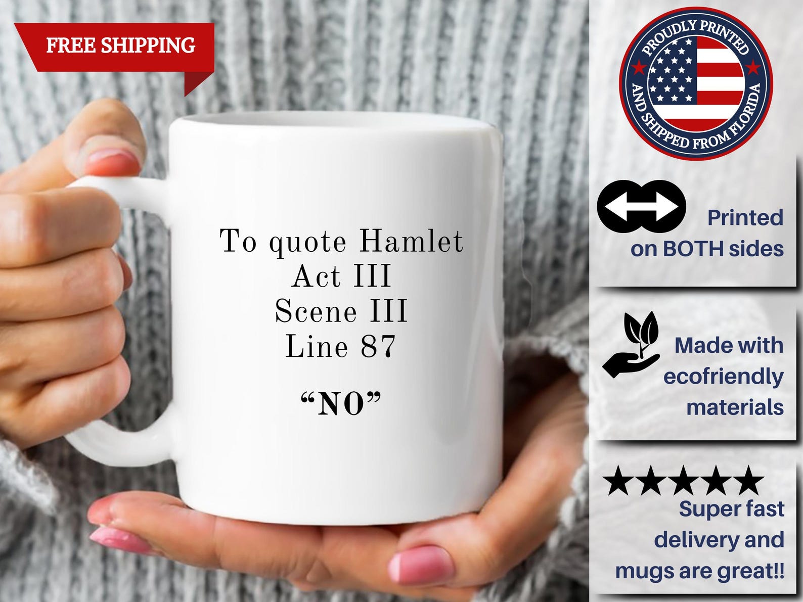 To Quote Hamlet Teacher Vintage Funny Coffee Cup Gift, English Teacher ...