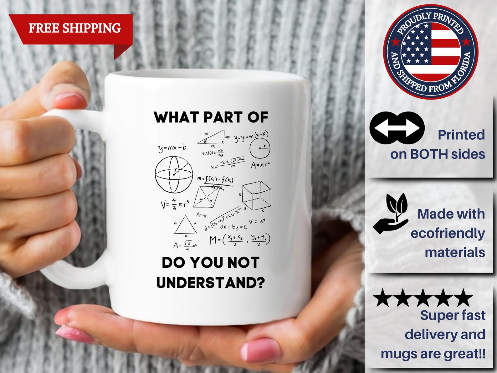 Funny Math Coffee Cup Gift, Calculus Gift Cupfor Math Teacher, Geometry ...