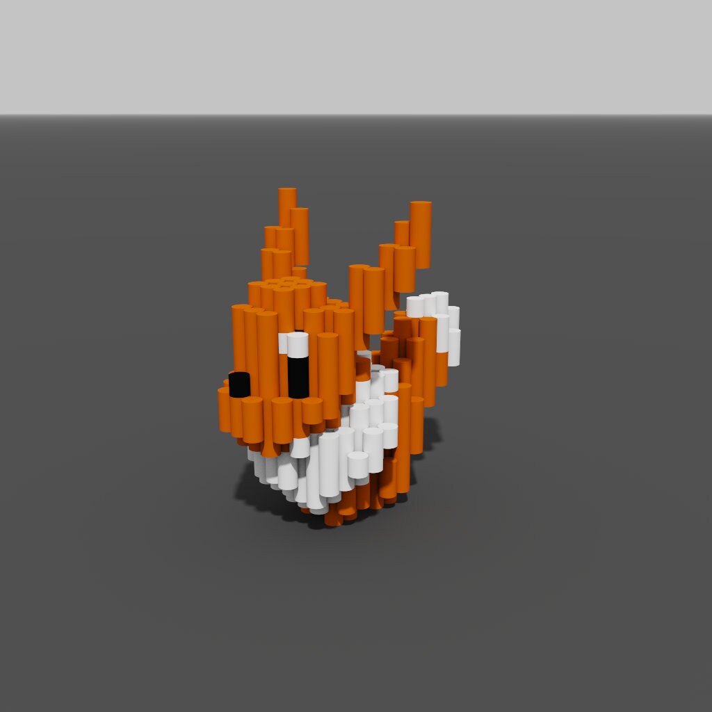 Mini Pokemon 3D Perler Bead Pattern Guide Digitally - Etsy